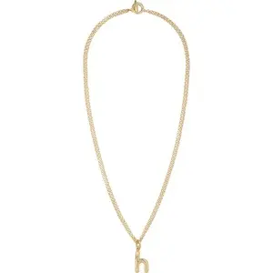 ROXANNE ASSOULIN Puffy Initial Pendant Necklace - Gold H
