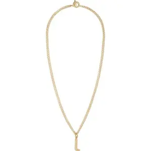 ROXANNE ASSOULIN Puffy Initial Pendant Necklace - Gold L