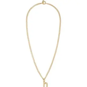 ROXANNE ASSOULIN Puffy Initial Pendant Necklace - Gold N