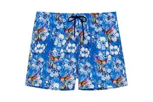 HOM Colibris Beach Boxer - Blue Print