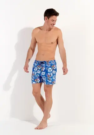 HOM Colibris Beach Boxer - Blue Print