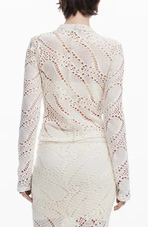 Desigual Open Stitch Long Sleeve Top