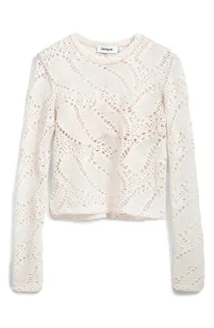 Desigual Open Stitch Long Sleeve Top