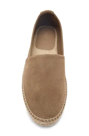 Mango Suede Espadrille - Medium Brown