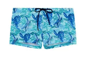 HOM Tartane Swim Shorts - Blue Print