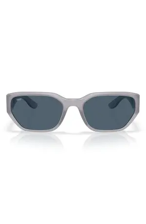 COSTA DEL MAR Clemente 58mm Polarized Rectangle Sunglasses - Milky Violet/ Gray 580p