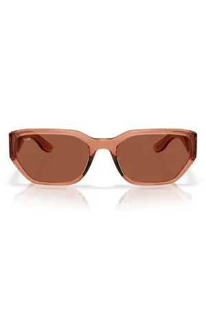 COSTA DEL MAR Clemente 58mm Polarized Rectangle Sunglasses - Pink Sands/ Copper 580p