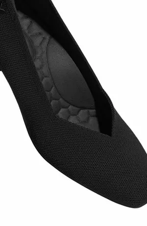 Vivaia Megan Square-toe Chunky Heels - Black
