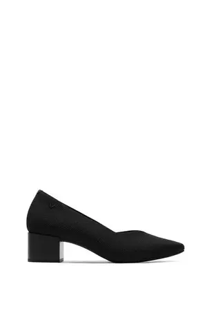 Vivaia Megan Square-toe Chunky Heels - Black