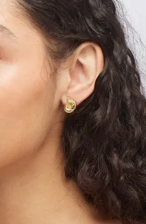 Lele Sadoughi Nautilus Shell Stud Earrings