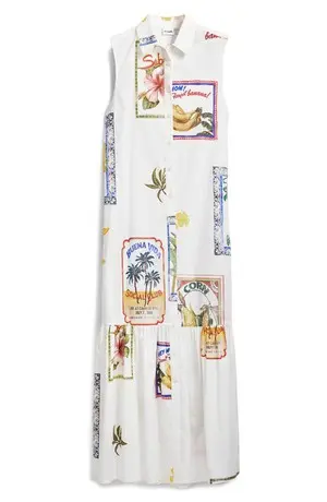 Desigual Mixed Print Cotton Shirt Dress