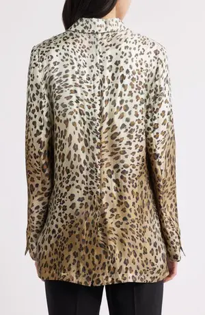 Kobi Halperin Ombré Metallic Animal Print Blazer