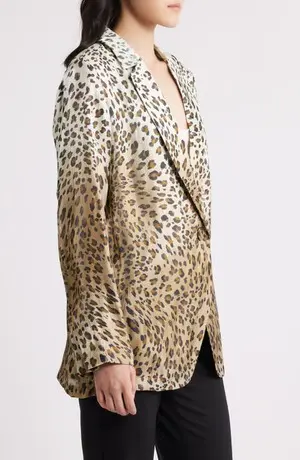 Kobi Halperin Ombré Metallic Animal Print Blazer