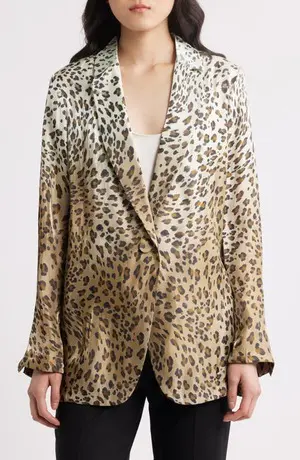 Kobi Halperin Ombré Metallic Animal Print Blazer