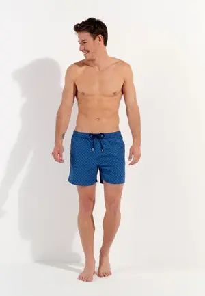 HOM Hendaye Beach Boxer - Blue Print