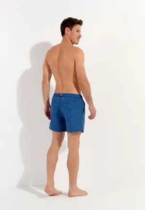 HOM Hendaye Beach Boxer - Blue Print