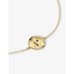 Monica Vinader Mini Initial 'r' Stamp Bracelet - Gold