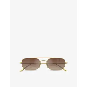 Oliver Spencer Angular-frame Steel Sunglasses