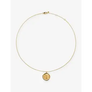 Monica Vinader Initial L Stamp 18ct Yellow Vermeil Necklace - Gold