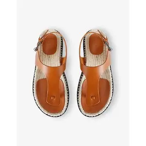 CastaÑer Tokio Leather Thong Sandals - Brown