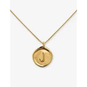 Monica Vinader Initial J Stamp Necklace - Gold