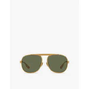 Gucci Gg1514s Pilot-frame Metal Sunglasses