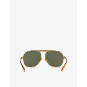 Gucci Gg1514s Pilot-frame Metal Sunglasses