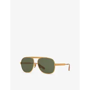 Gucci Gg1514s Pilot-frame Metal Sunglasses