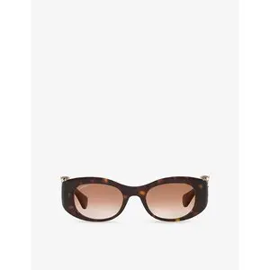 CARTIER Panthère Acetate Cat Eye Sunglasses - Brown