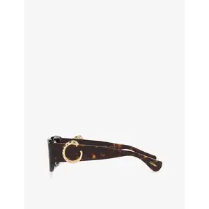 CARTIER Panthère Acetate Cat Eye Sunglasses - Brown