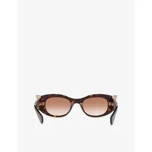 CARTIER Panthère Acetate Cat Eye Sunglasses - Brown