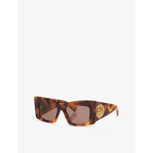 Gucci Gg1842s Butterfly-frame Sunglasses - Brown