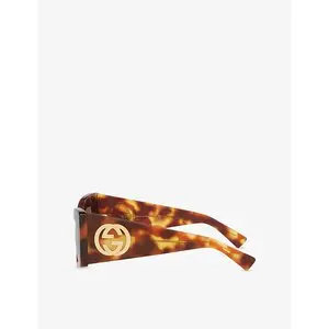Gucci Gg1842s Butterfly-frame Sunglasses - Brown