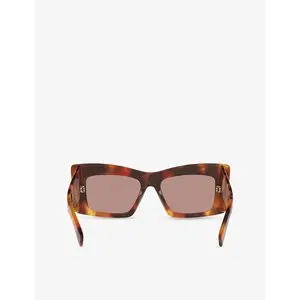 Gucci Gg1842s Butterfly-frame Sunglasses - Brown