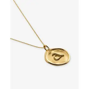 Monica Vinader Initial A Stamp Necklace - Gold
