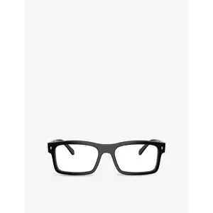 Ray-ban Rectangle-frame Acetate Eyeglasses - Black