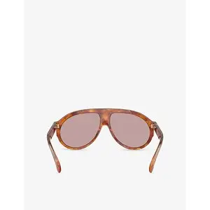 Moncler Me6001 Fhaite Pilot-frame Sunglasses - Brown
