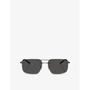 Moncler Me4003 Doppler Rectangle Sunglasses - Black