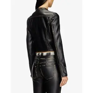 DIESEL® G-lobe Faux-leather Cropped Jacket - 900