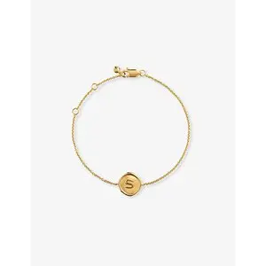 Monica Vinader Initial S Stamp Bracelet - Gold
