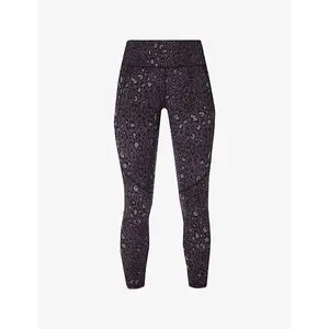 Sweaty Betty Power Workout Abstract-print Stretch-woven Leggings - Blckluxe Leopprint