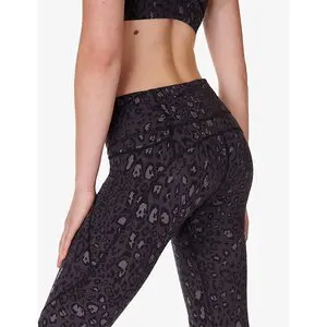 Sweaty Betty Power Workout Abstract-print Stretch-woven Leggings - Blckluxe Leopprint