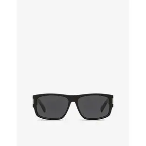 Saint Laurent Sl 689 Rectangle-frame Sunglasses - Black