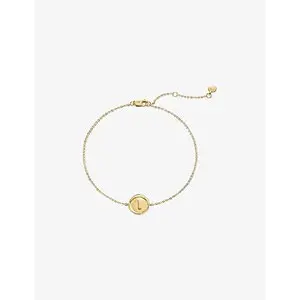 Monica Vinader Mini Initial L Stamp 14ct Yellow- Bracelet - Gold