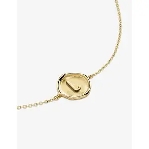 Monica Vinader Mini Initial L Stamp 14ct Yellow- Bracelet - Gold