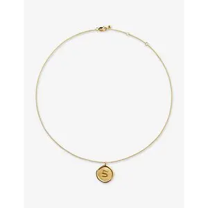 Monica Vinader Initial S Stamp Necklace - Gold