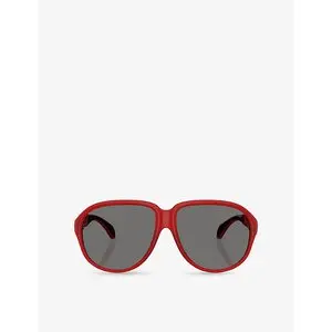 Moncler Me8001 Halcyonne Aviator Sunglasses - Red