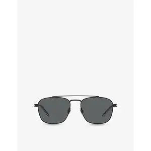 Saint Laurent Pilot-frame Metal Sunglasses - Black