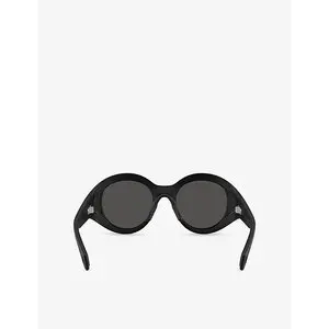 Moncler Me8005 Futuro Round-frame Sunglasses - Black