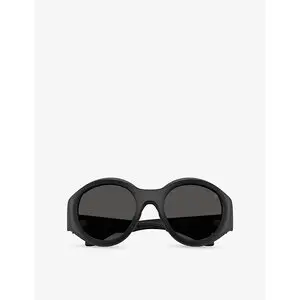 Moncler Me8005 Futuro Round-frame Sunglasses - Black